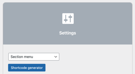 Shortcode Generator – Church Admin Plugin
